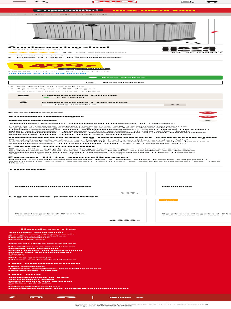 Oppbevaringsbod Vedlikeholdsfri Og Ventilert HARD HEAD | PDF