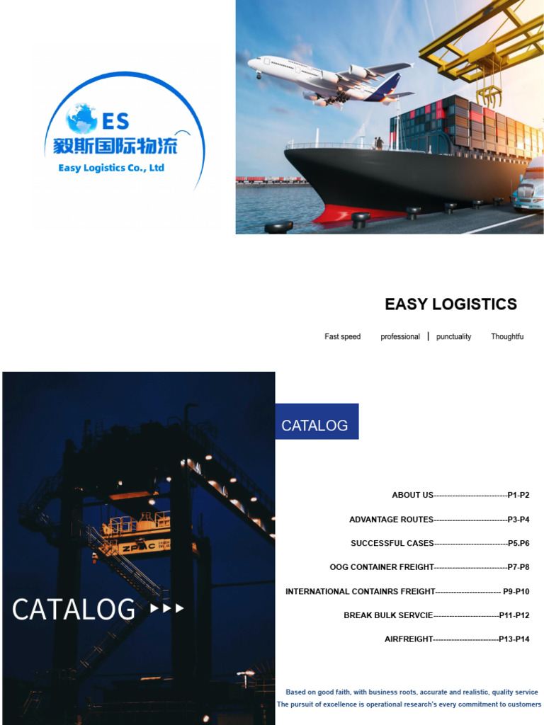 EASY LOGISTICS COMPANY INTRODUCTION PROFILE | PDF | Cargo | Transport