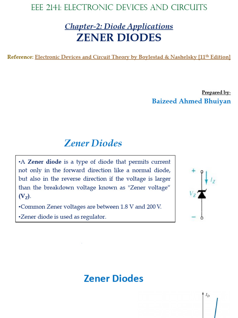 EEE 2141_Zener Diodes | PDF | Diode | Electronics