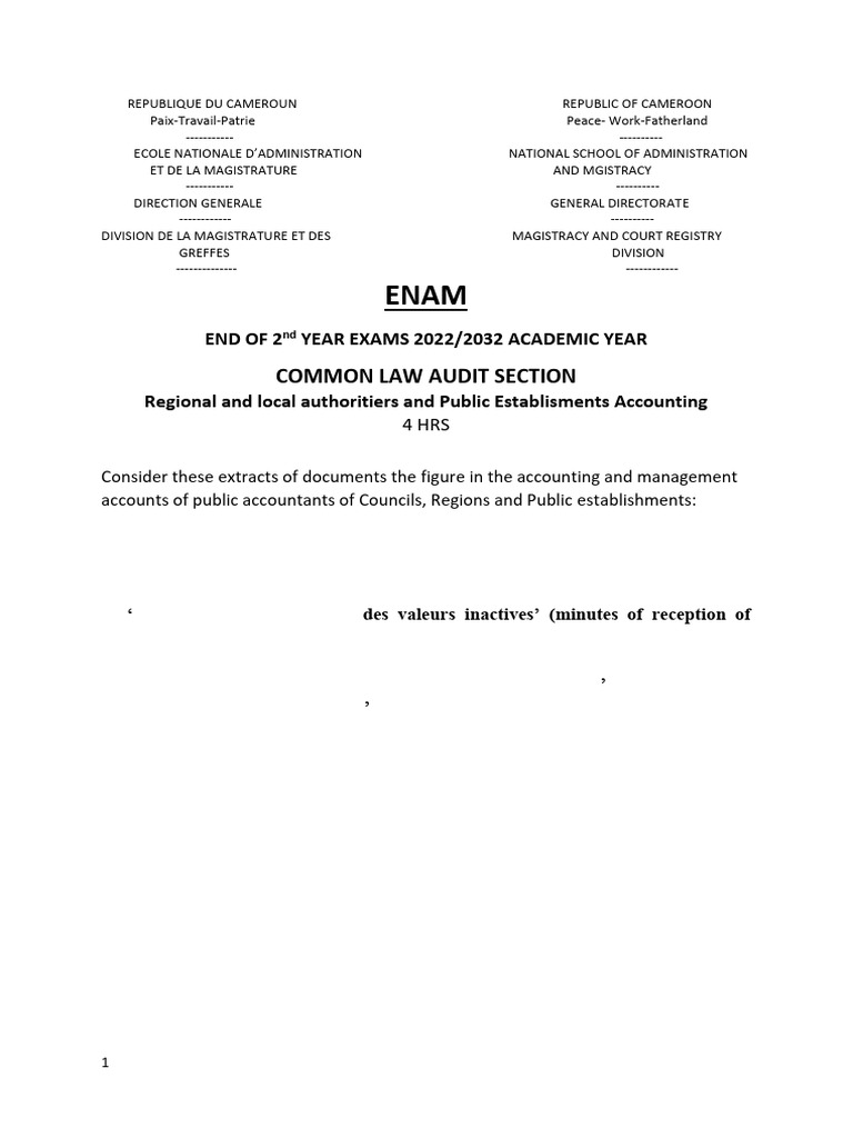 Exam AJA CL Exam Jan 2023 | PDF | Accounting