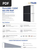 Datasheet 605w N Type Tsun | PDF | Materials | Electrical Components
