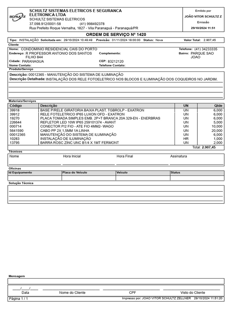 ImpressaoOrdemServicoTraducao - 2024-10-29T115125.977 | PDF