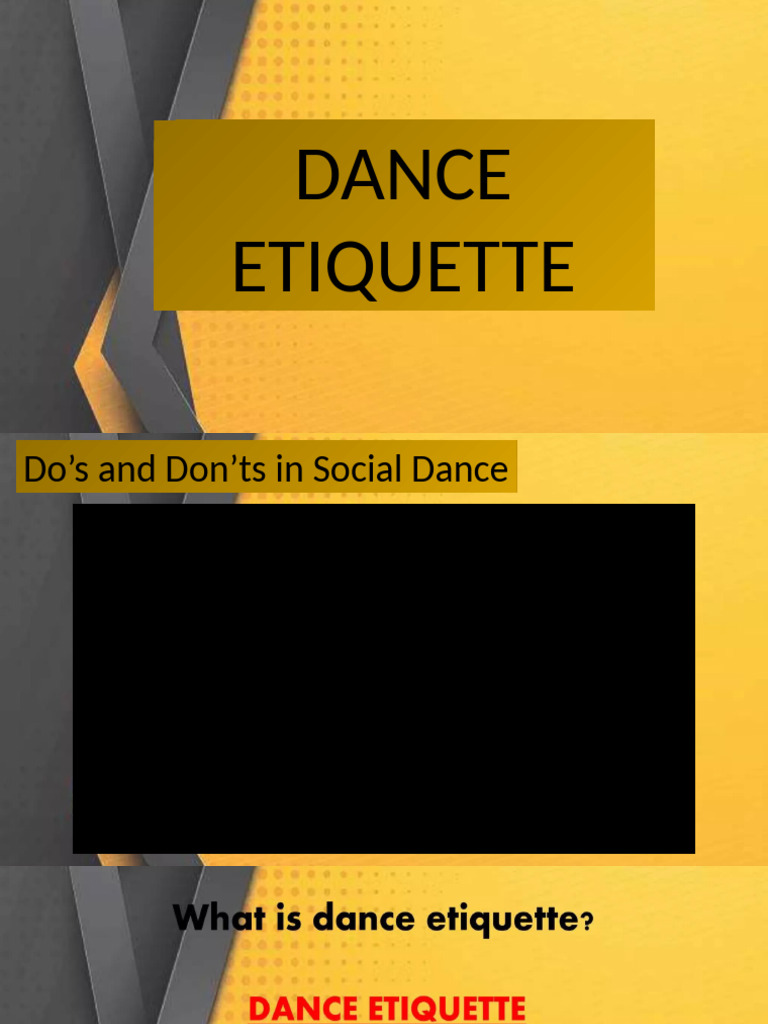 Dance Etiquette | PDF