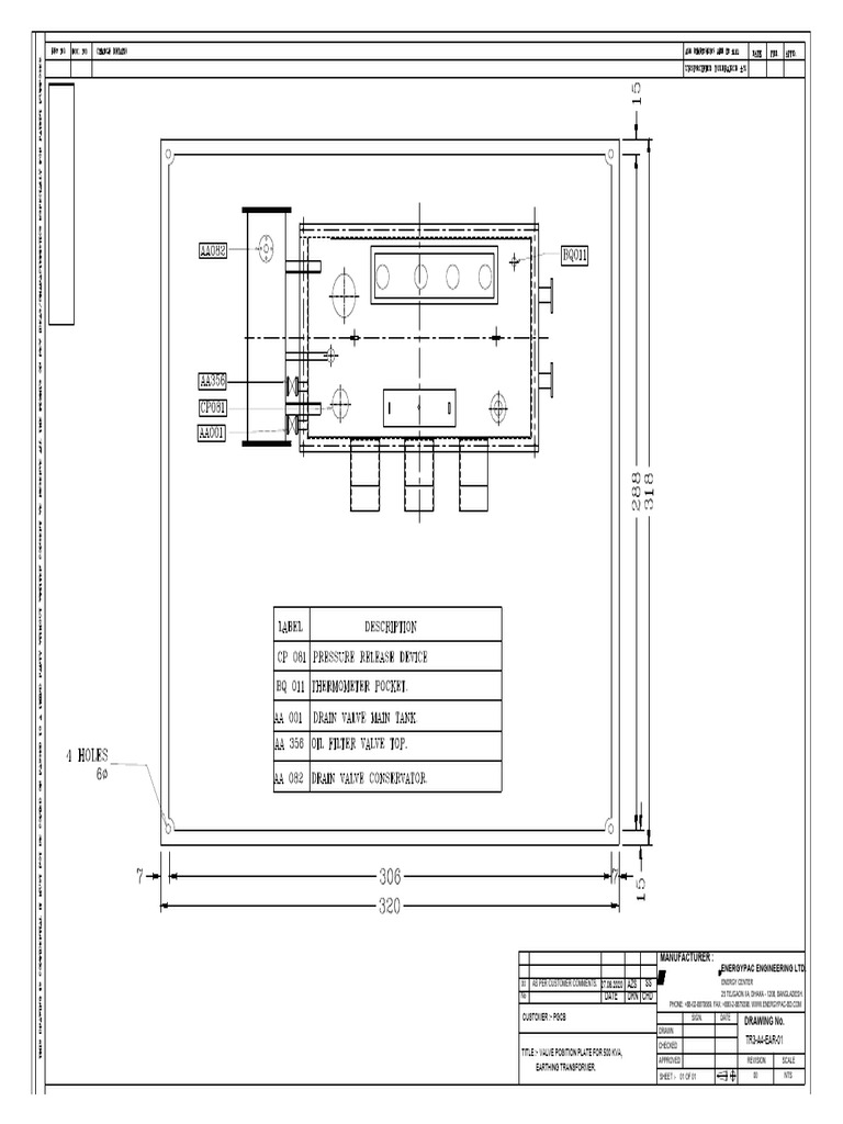 Valve Position Plate.-Model | PDF