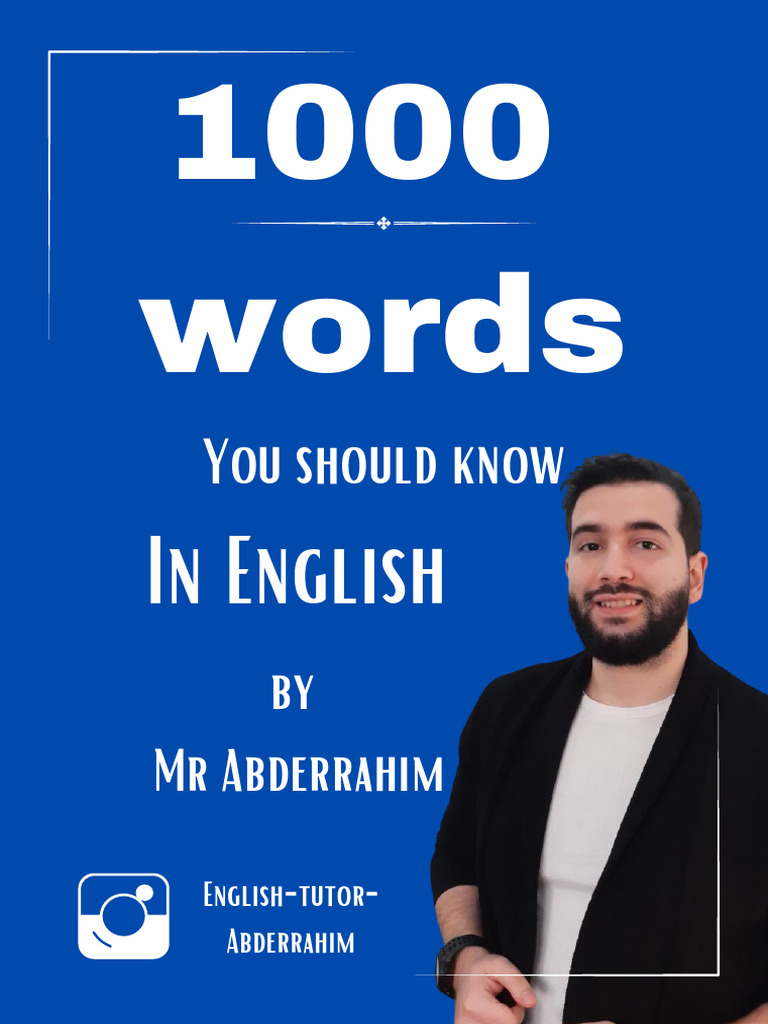 1000 English Words by Abderrahim | PDF
