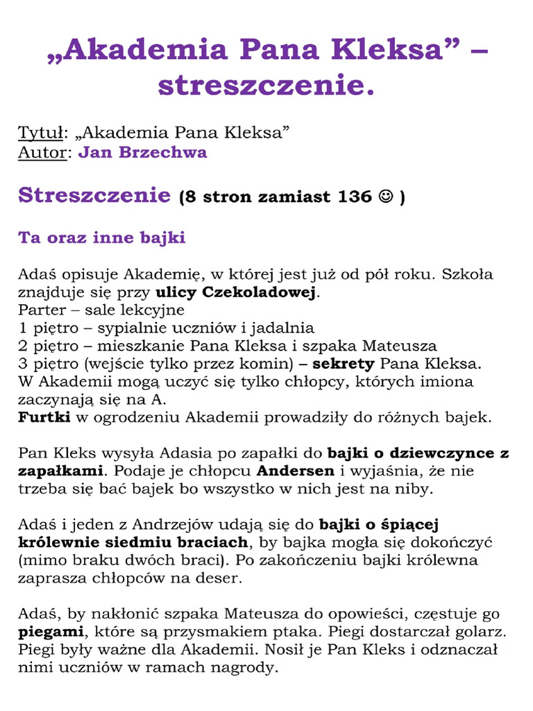 Akademia Pana Kleksa Test Z Lektury Latarnik Filmywap Xyz Hindi