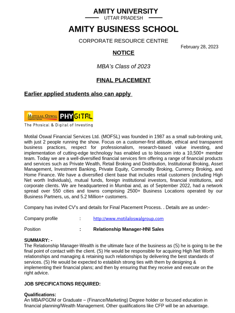 New Notice - Motilal Oswal | PDF | Economies | Investing