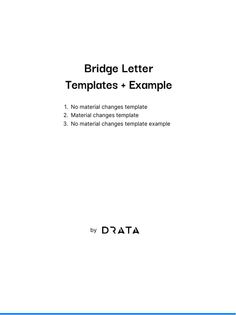 Bridge Letter Templates | PDF | Business | Finance & Money Management