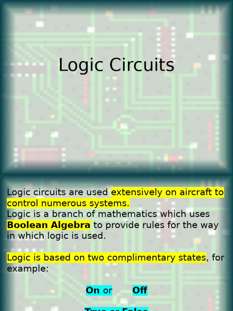 Week 6 - 7 Logic Circuit | PDF | Logic Gate | Electronic Circuits
