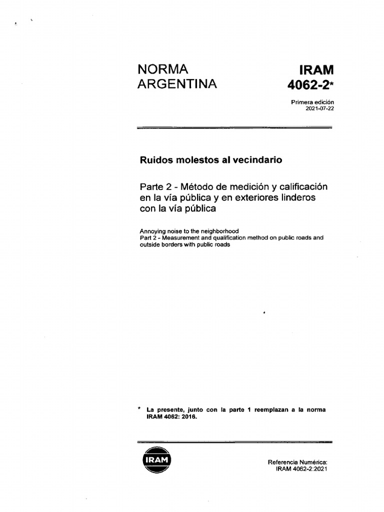 Norma IRAM 4062-2 | PDF