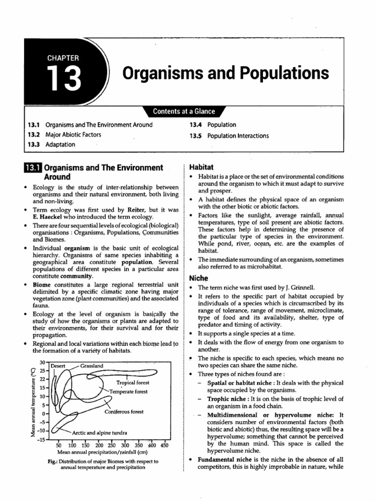 13 Organisms and Populations | PDF | Parasitism | Ecological Niche