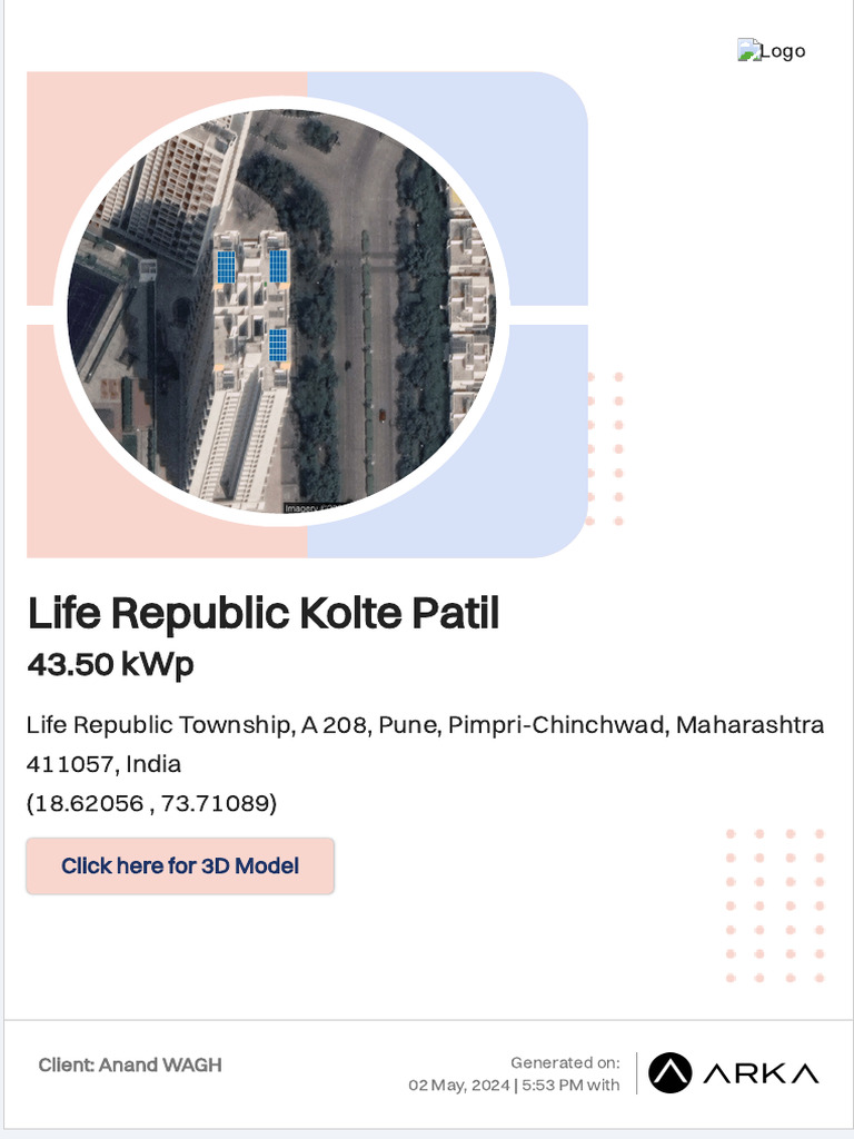 Life Republic B Wing 30 KW 43 KWP Solar Plant | PDF | Electric Power | Renewable Resources