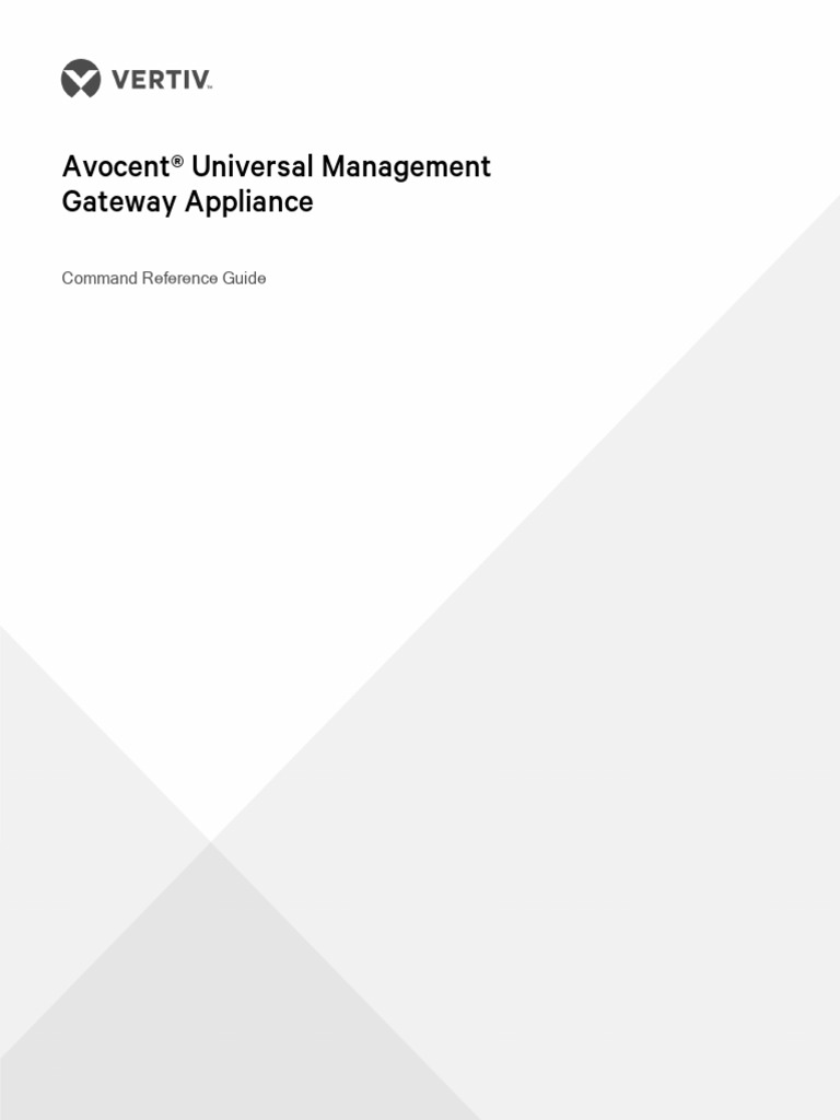 Avocent Umg Appliance Command Reference Guide | PDF | Command Line Interface | Secure Shell