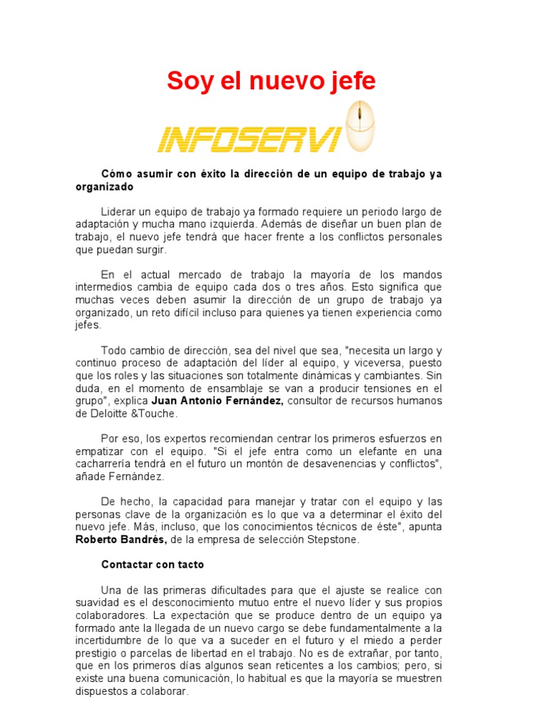 Soy El Nuevo Jefe | PDF