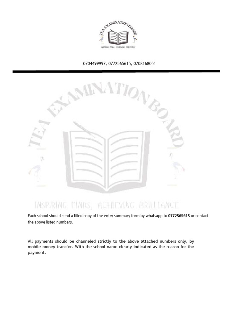 2024 Tea End of Year Assessment Circular | PDF
