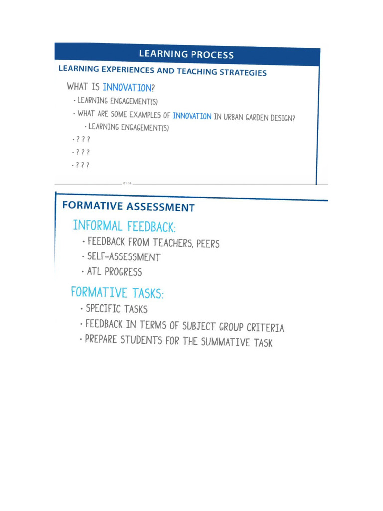 Learning Experiences Formative Assessment Differentiation | PDF