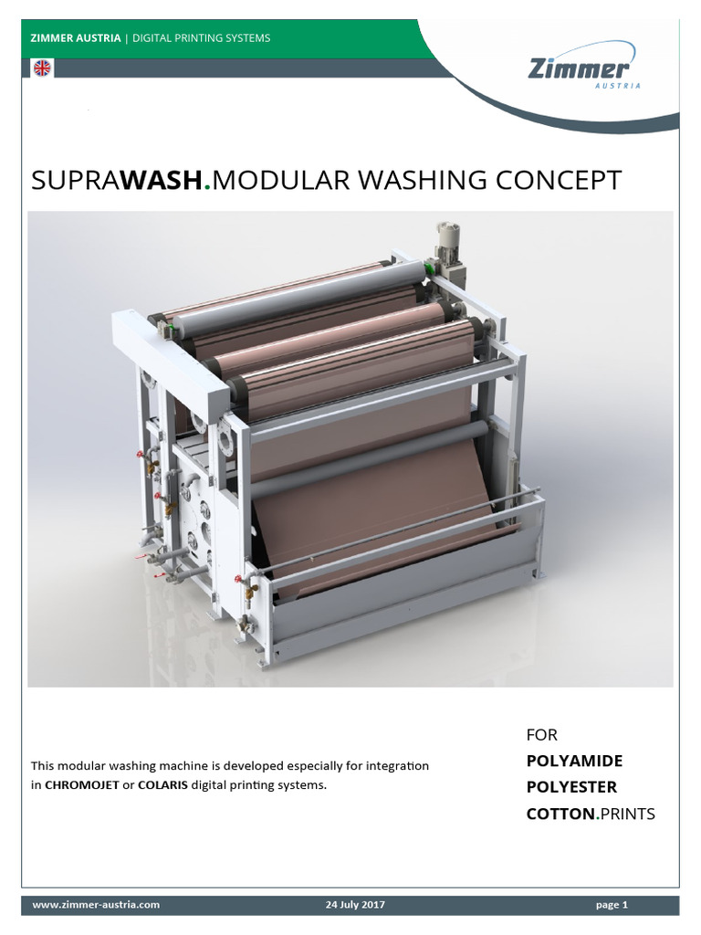 Modular Washing System for Textiles | PDF | Pump | Textiles