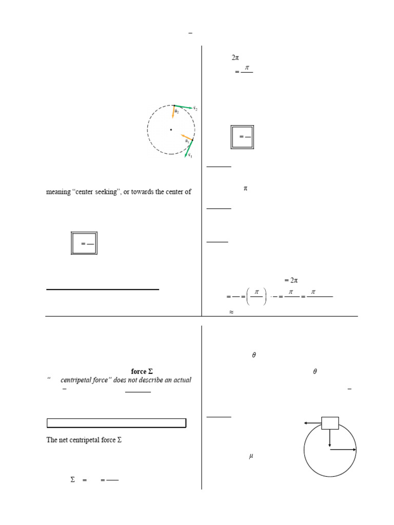 NOTES 5.1 - Circular&Harmonic | PDF | Acceleration | Force