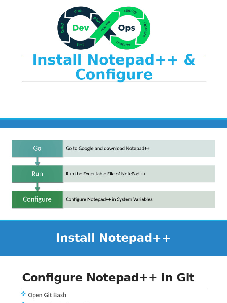 Install & Configure Notepad++ for Git | PDF