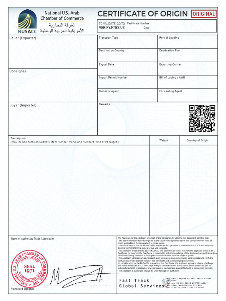 Certificate of Origin Details | PDF | Bill Of Lading | Cargo