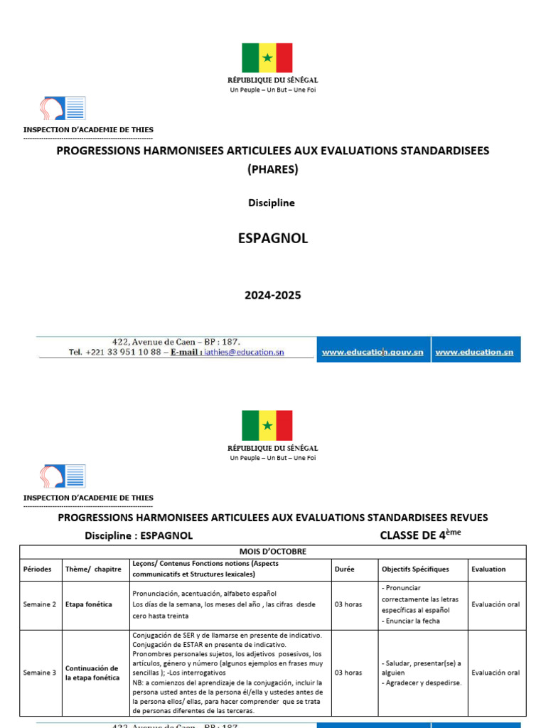 ESPAGNOL 2024-2025 | PDF | Idiomas | Estudios de idiomas extranjeros