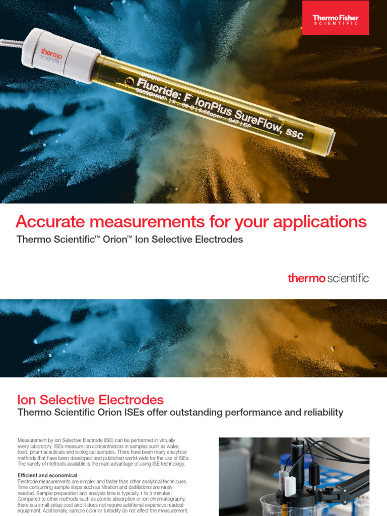 Orion Ion Selective Electrodes Brochure | PDF | Ammonia | Chloride