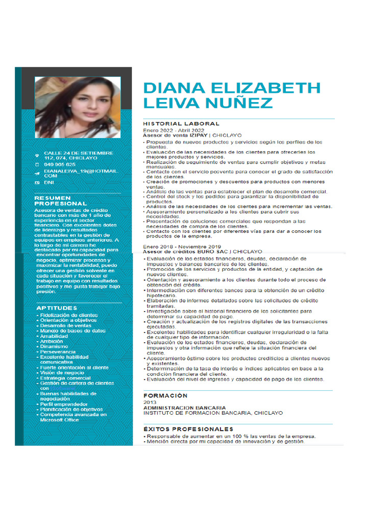 CV Diana Leiva | PDF