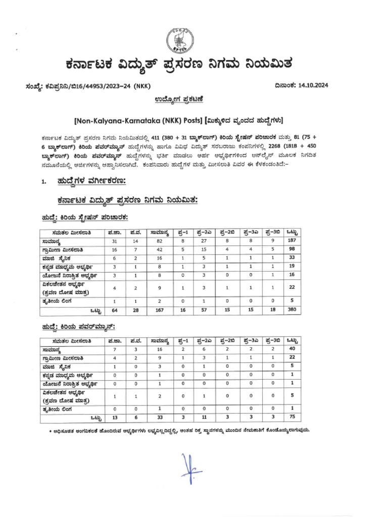 KPTCL Notification PDF | PDF