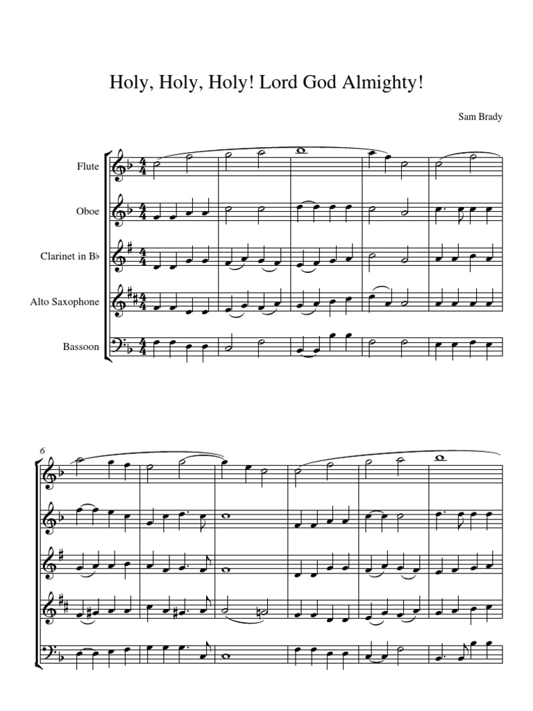 Holy, Holy, Holy Sheet Music | PDF | Compositions For Orchestra ...