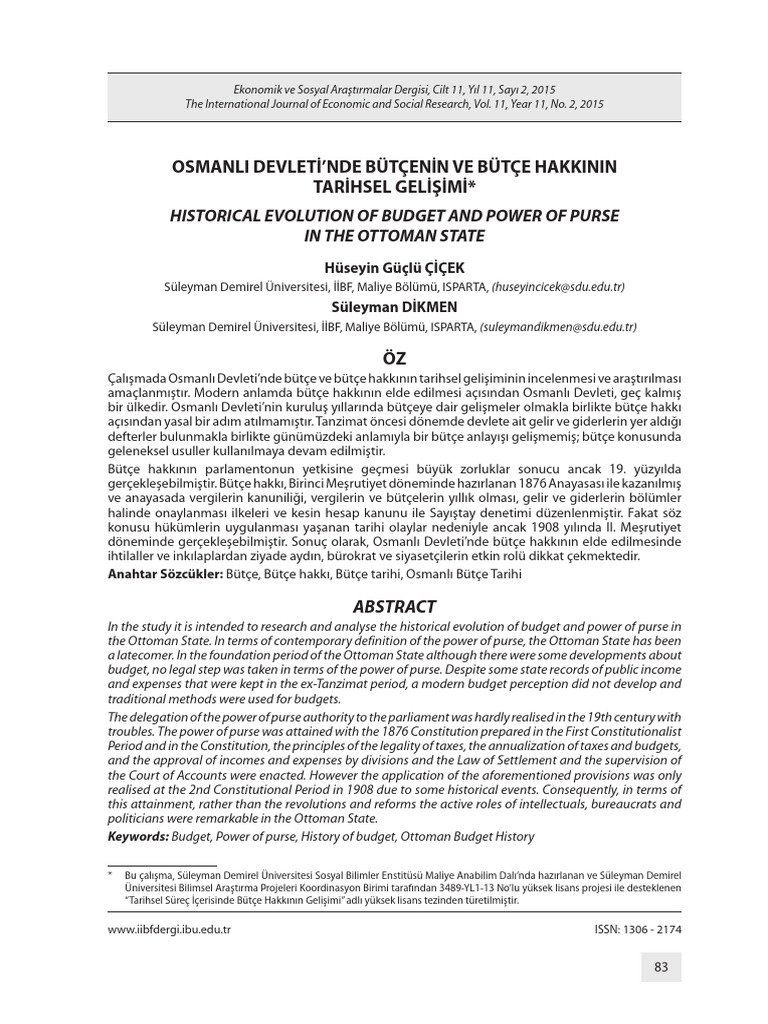 Osmanl Devleti'Nde B T Enin Ve B T e Hakk N N Tarihsel Geli Imi (#456072) - 528498 | PDF