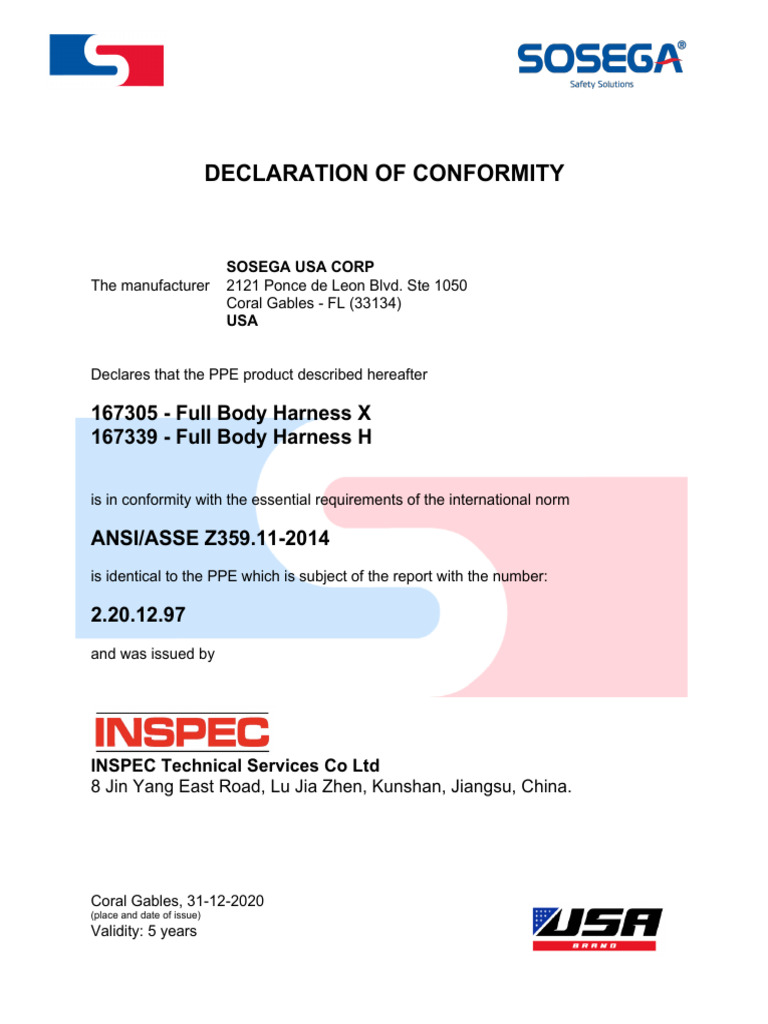 DECLARATION OF CONFORMITY Arneses | PDF | Law | Technology & Engineering