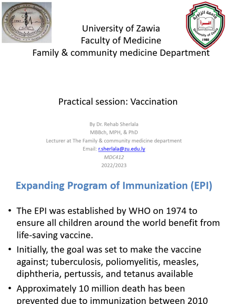 Practical Session Vaccination Updated | PDF | Vaccines | Medicine