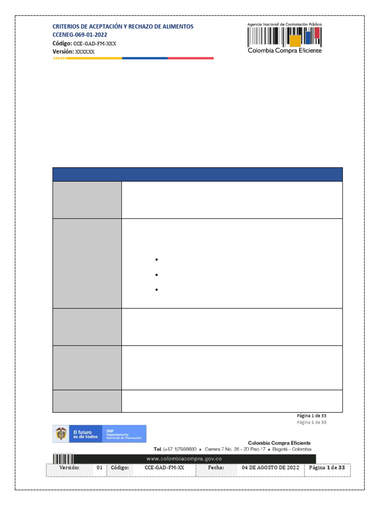 Anexo 7 - Criterios de Aceptación y Rechazo | PDF | Alimentos | Muestreo (Estadísticas)