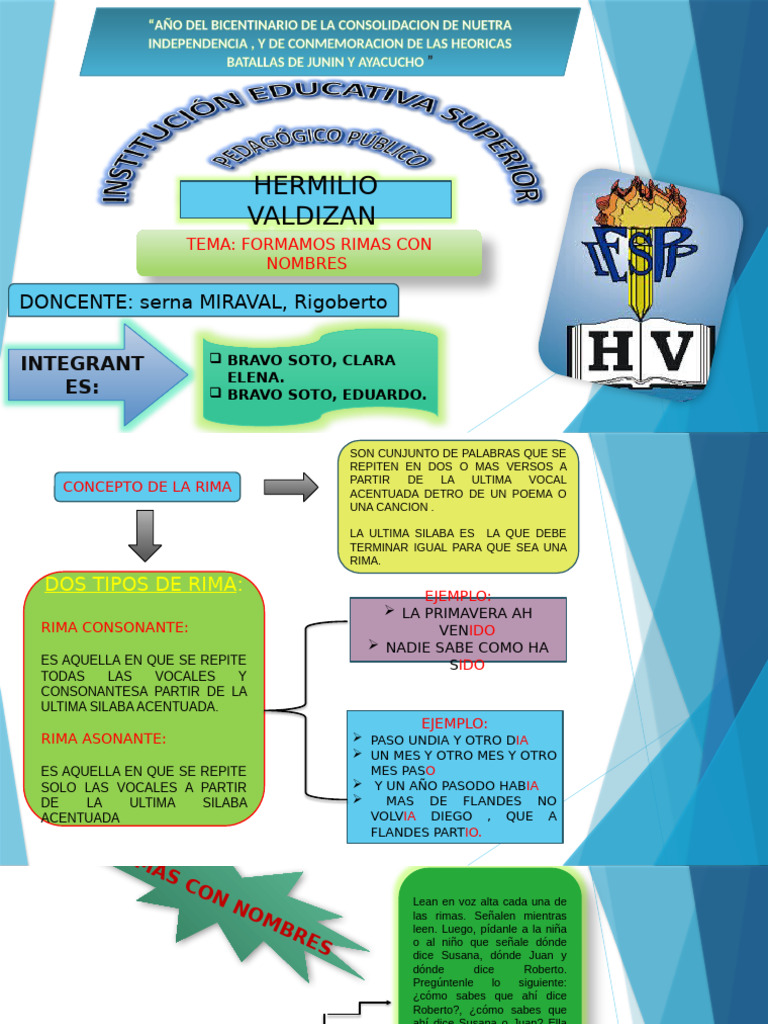 RIMAS CON NOMBRES | PDF | Rima