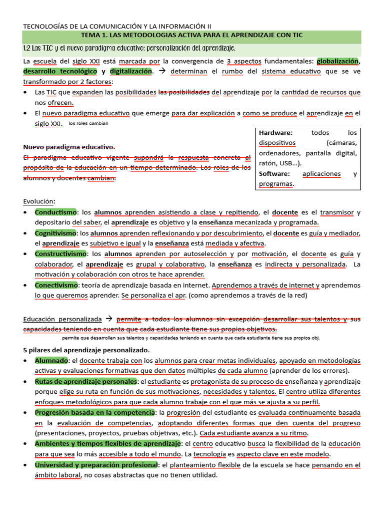 TIC2 | PDF | Evaluación | Enseñando