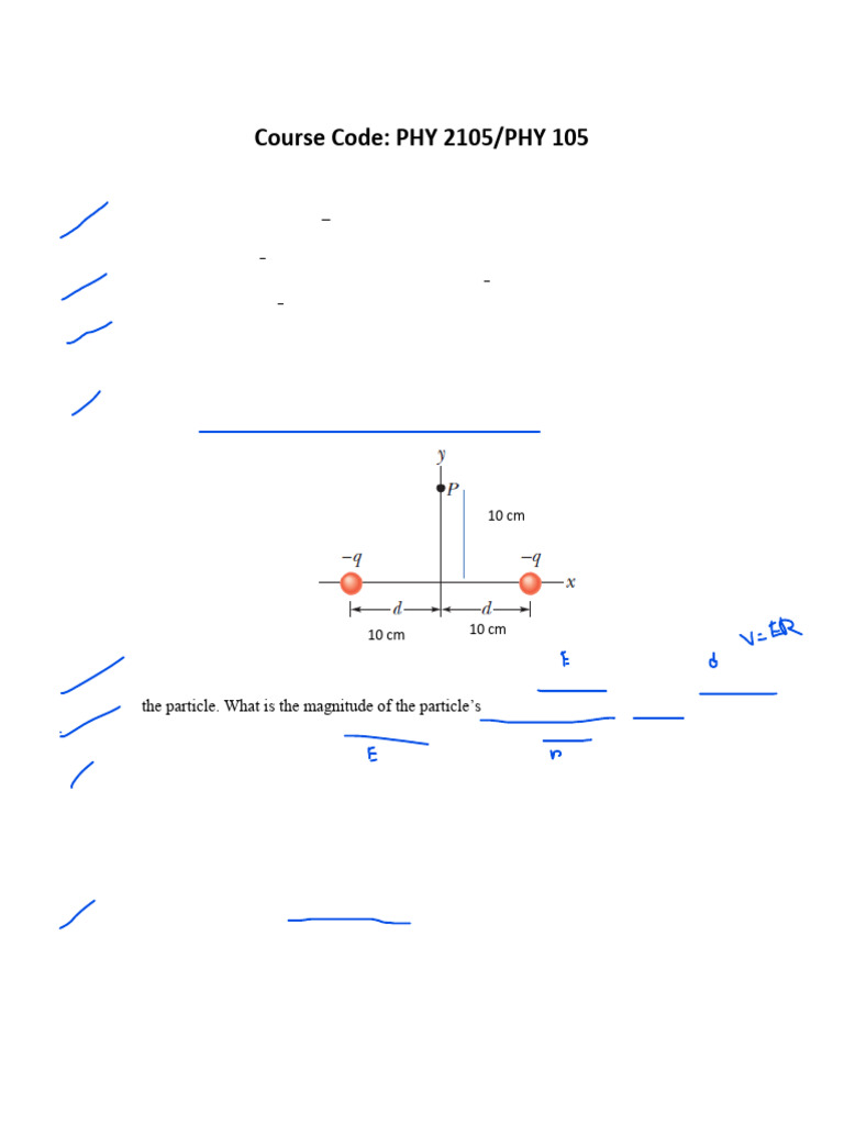 Practice Problem - Electric Potential - PHY 105 | PDF | Proton | Atomic Nucleus