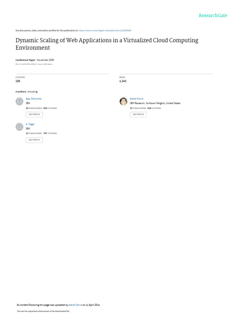 Dynamic 20 Scaling 20 of 20 Web 20 Applications 202020 in 20 A 20 Virtualized 20 Cloud 20 ...