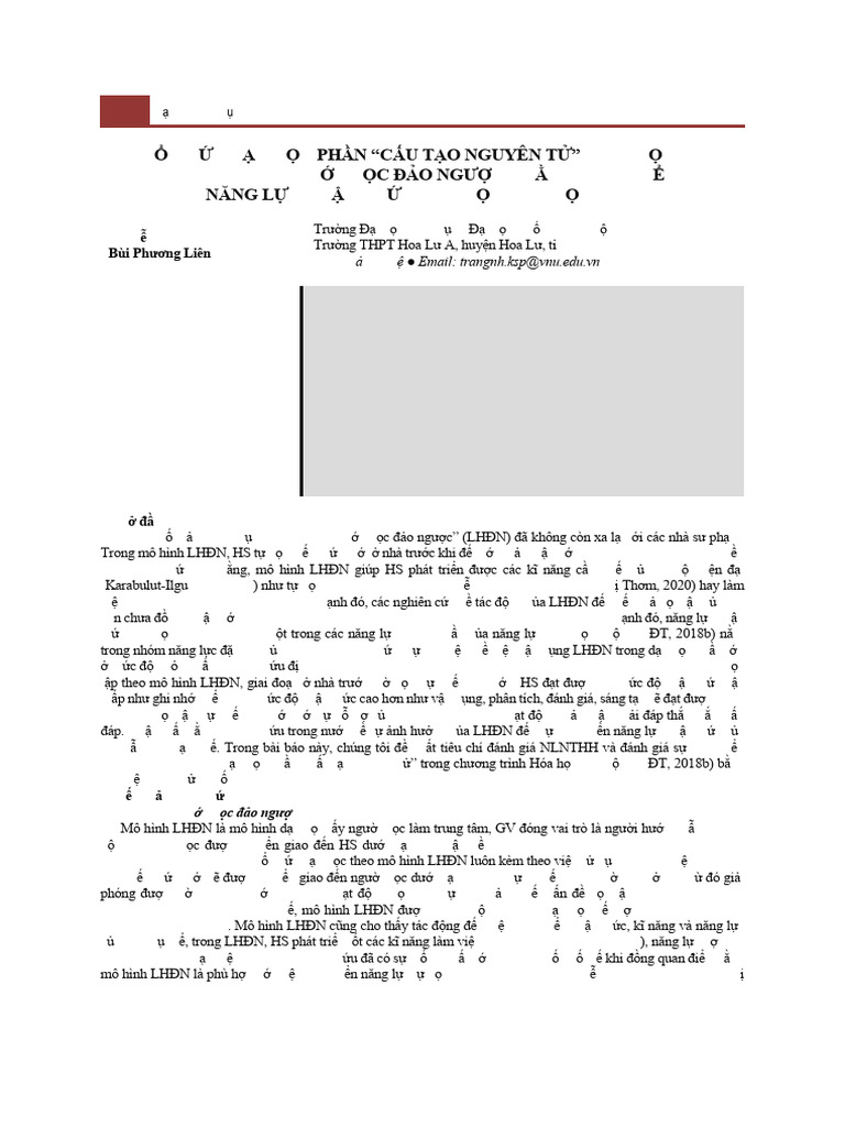 T CHC Dy HC PHN Cu To Nguyn T Ha HC 10 Theo M HNH LP HC o NGC NHM PHT Trin NNG LC NHN THC Ha HC ...