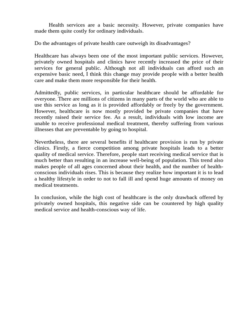 Healthcare Essay | PDF