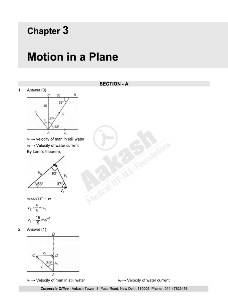 CLS MBN 24 25 P1 Phy Part 1 Set 1 Chapter 3 | PDF