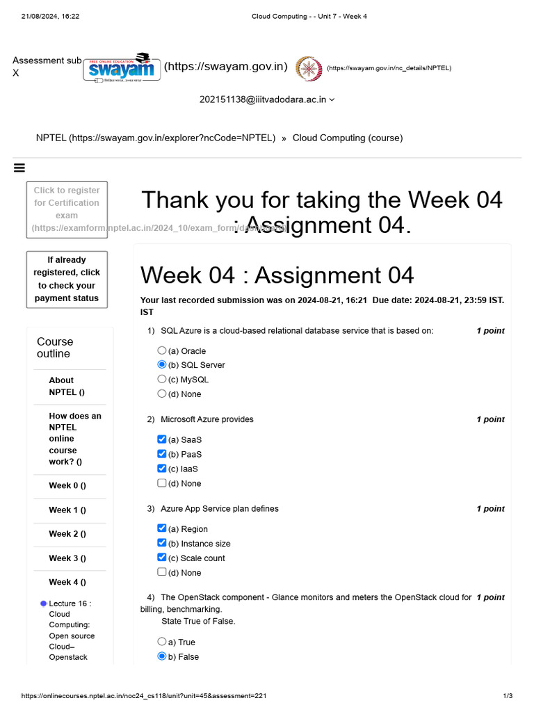 w4nptelct | PDF | Open Stack | Cloud Computing