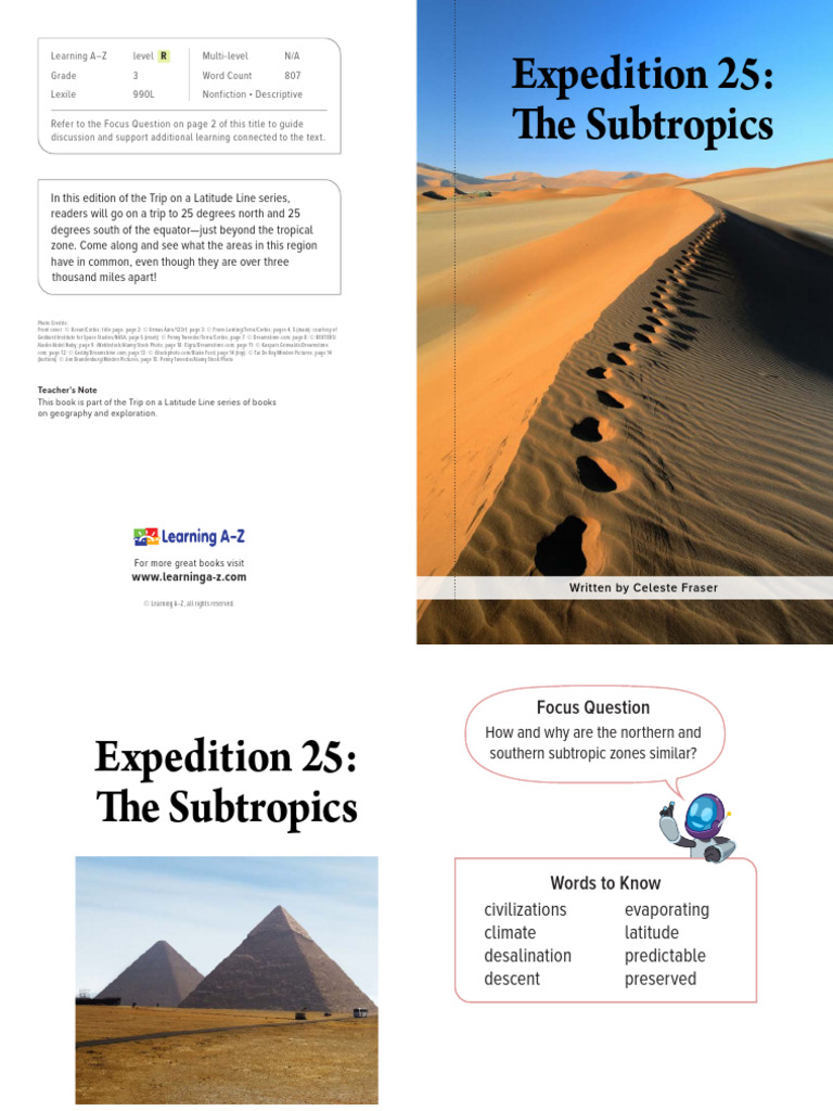 Grade 3 Level - R - Expedition25subtropics - Book | PDF | Tropics ...