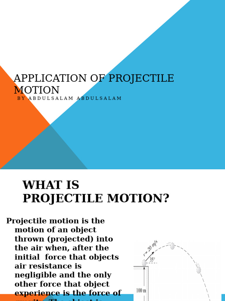 Practical Applications of Projectile Motion | PDF