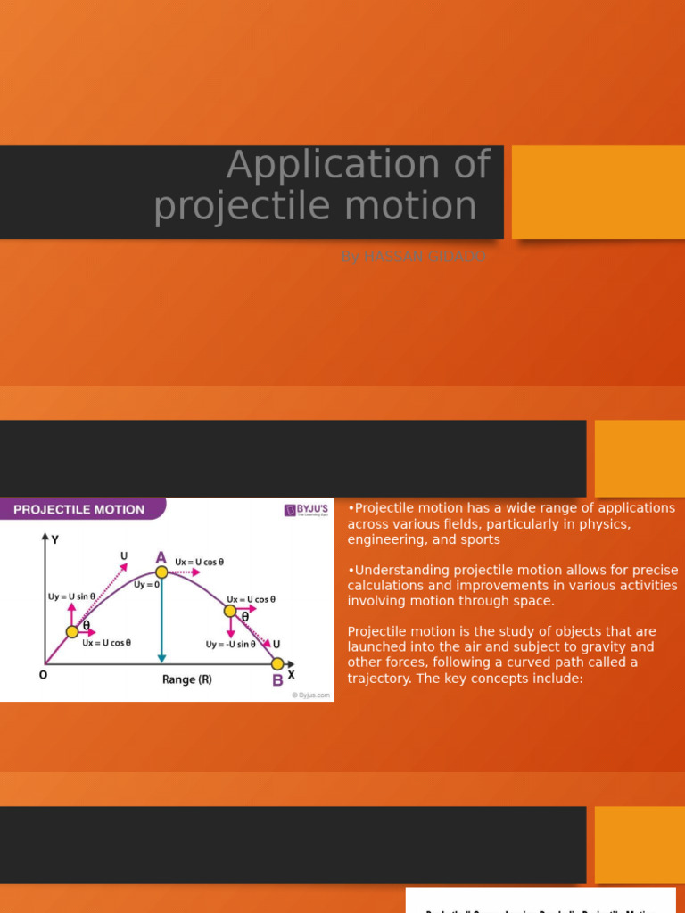 Application of Projectile Motion by HASSAN GIDADO | PDF | Trajectory ...