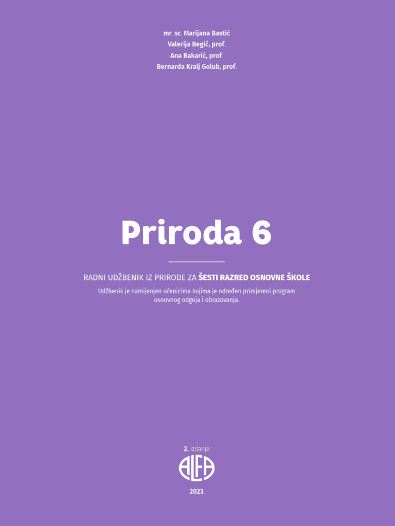 Priroda 6: Radni Udžbenik Iz Prirode Za | PDF
