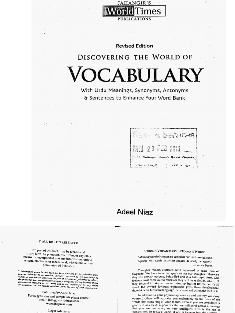 JWT Discovering The World of Vocabulary | PDF