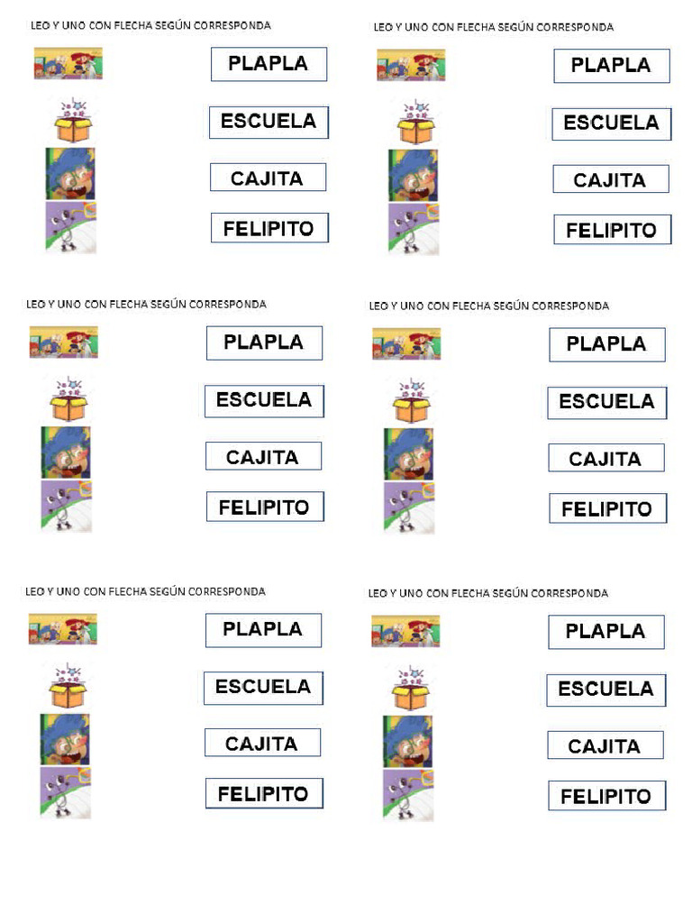 La Plapla Unir Con Flecha | PDF