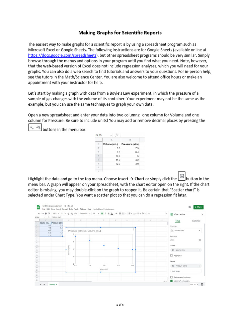 LabPart2Graphing Supplement Google Sheets | PDF | Cartesian Coordinate ...