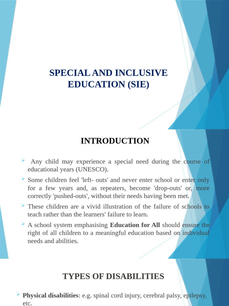 Inclusive Education | PDF | Special Education | Inclusion (Education)