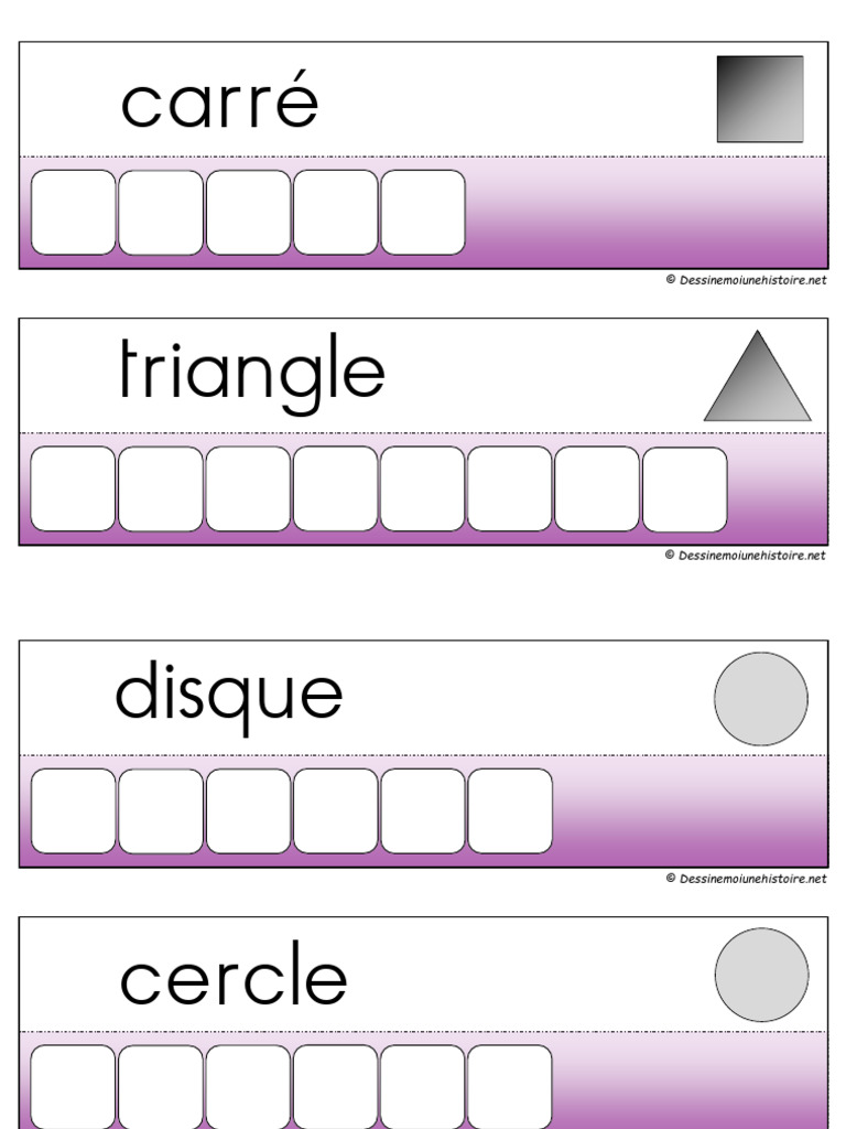 Atelier Des Mots Les Formes Géométriques Script | PDF